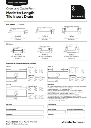 Order Forms | Stormtech